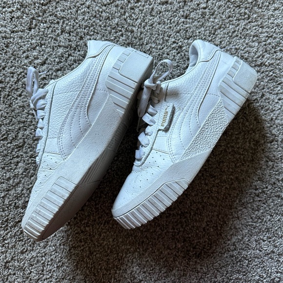 Puma | Shoes | Puma White Leather Sneakers | Poshmark